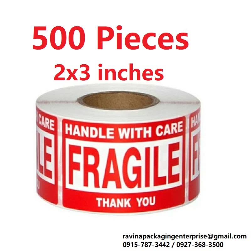 Fragile Sticker (500 Sheets) Sold Per piece | Shopee Philippines