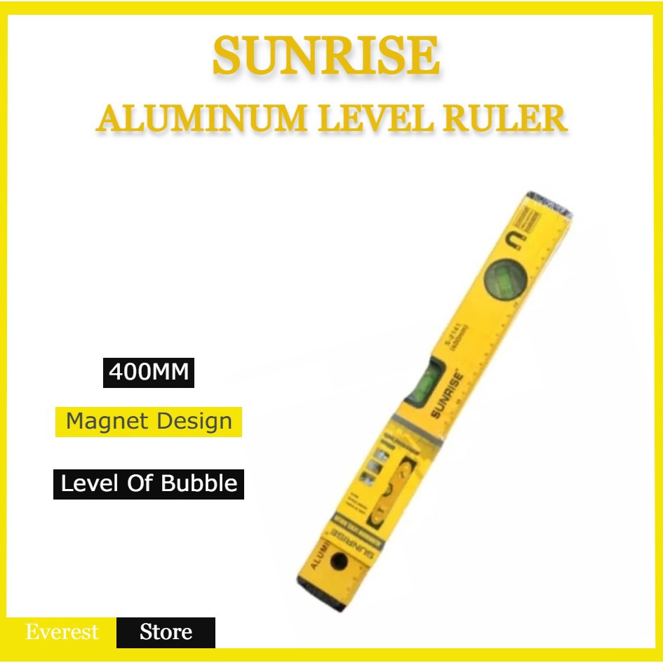 Sunrise Aluminum Level Ruler Magnet Design Level Of Bubble 300MM/400MM ...