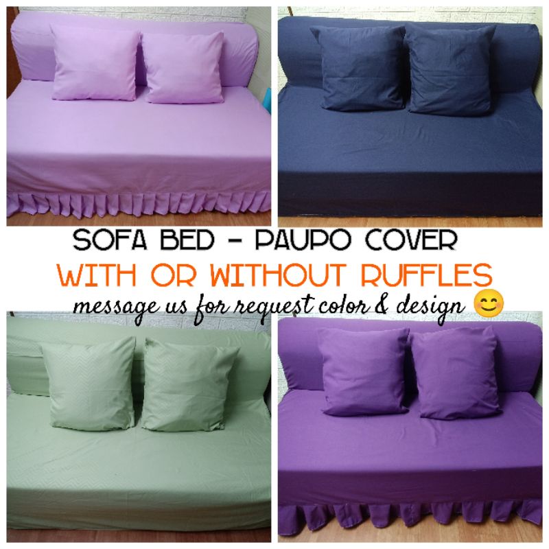 SOFA BED - PAUPO COVER -(PLAIN DESIGNS) | Shopee Philippines