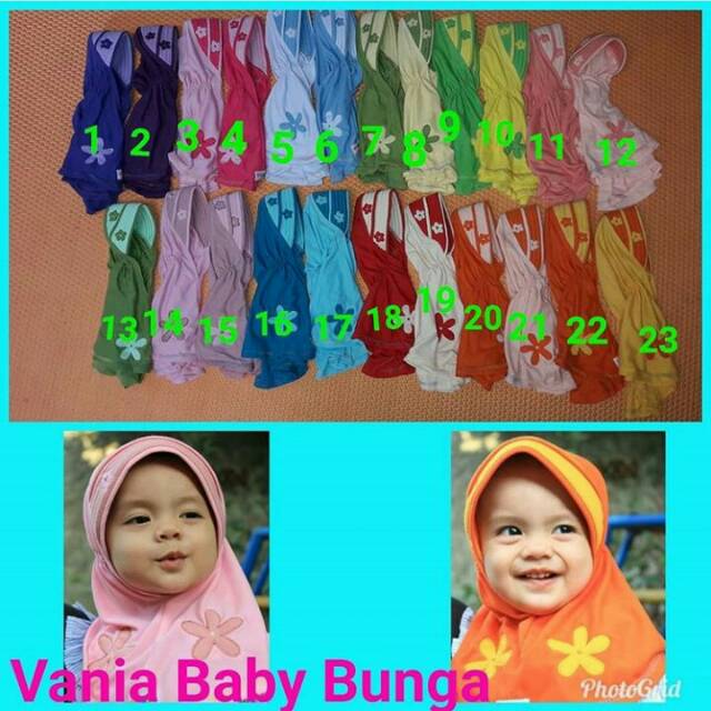 Baby VANIA Flower Hijab | Shopee Philippines