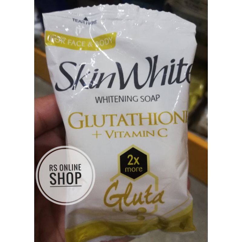 SKIN WHITE GLUTATHIONE SOAP 65g (100 % ORIGINAL) #RSONLINESHOP 🇮🇹 | Shopee Philippines