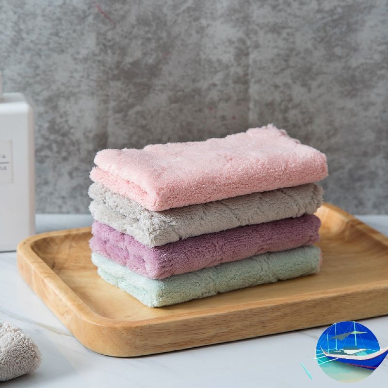 Nonstick Oil Microfiber Coral Fleece Absorbent Kitchen Towel / Hand ...
