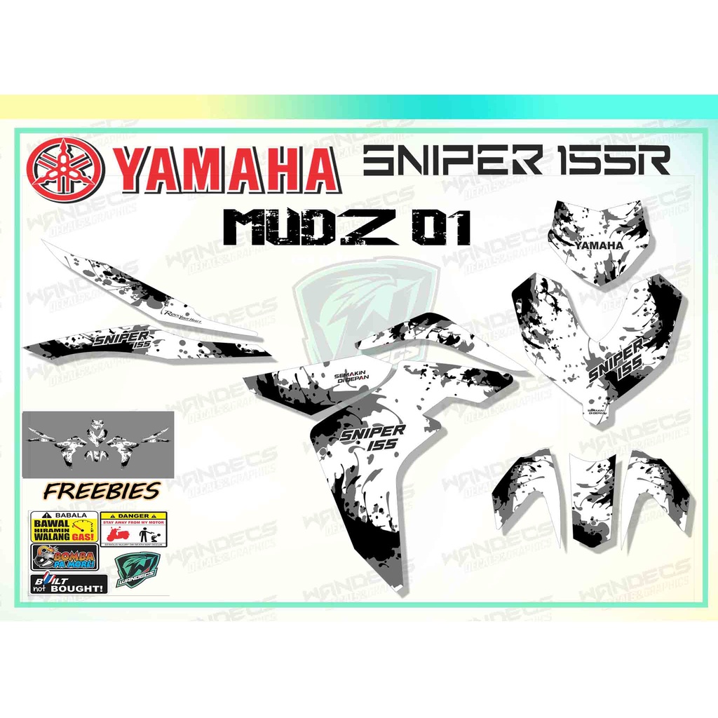 Yamaha Sniper 155r VVA Decals - Wandecs Mudz Design | Shopee Philippines