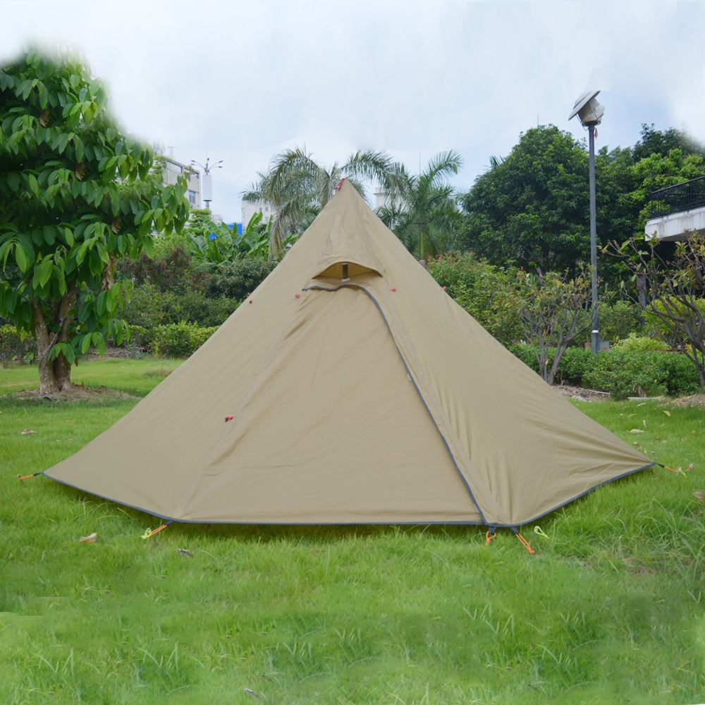 3-4 Person Ultralight Outdoor Camping Pyramid Tent Waterproof Silnylon ...