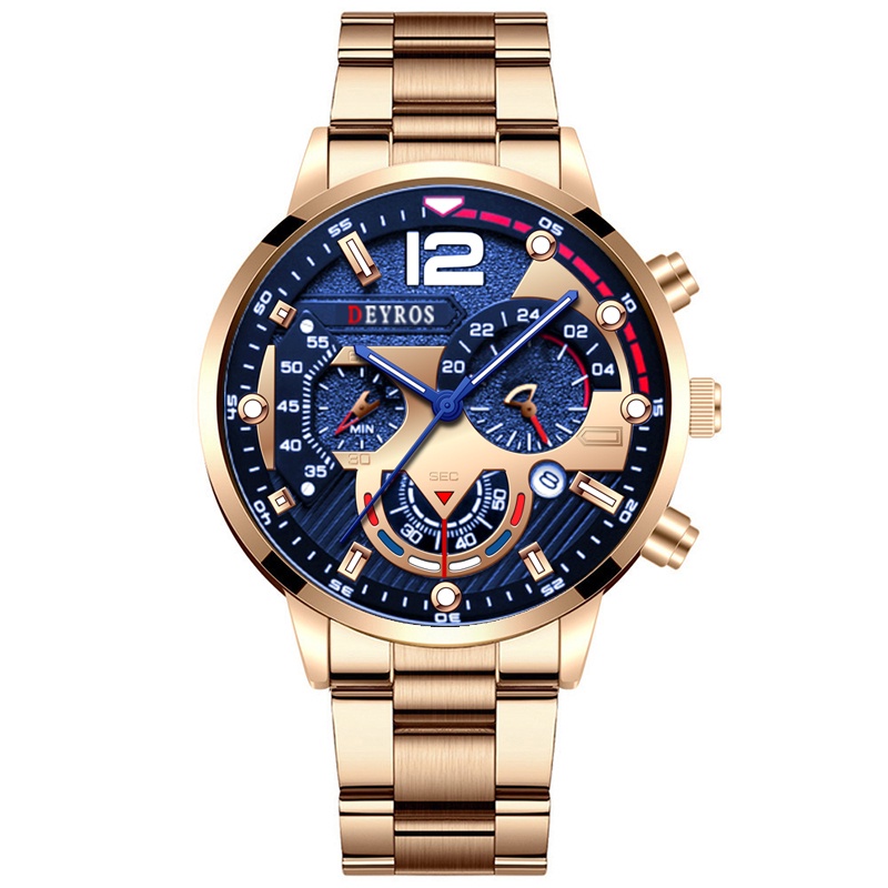 Relo for Men Luxury Gold Watch for Men Original Stainless Steel ...