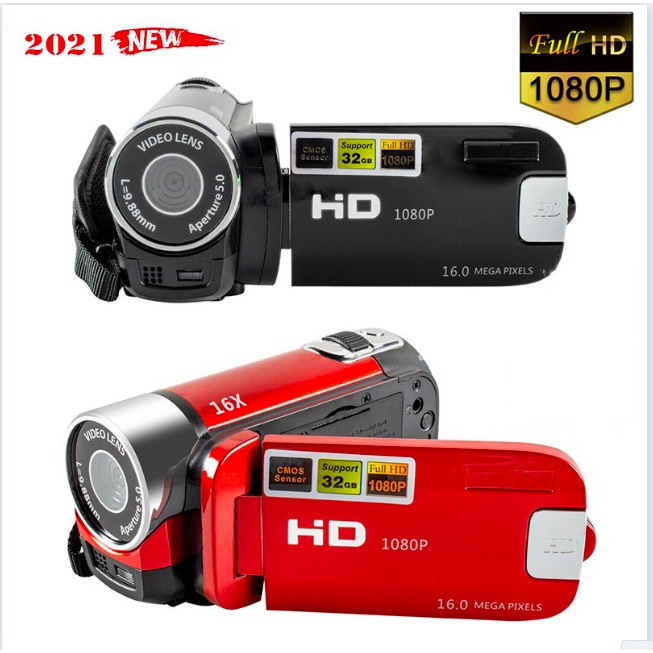Video Camera 270°Rotation 16X Camcorder Vlogging Camera Full HD 1080P ...