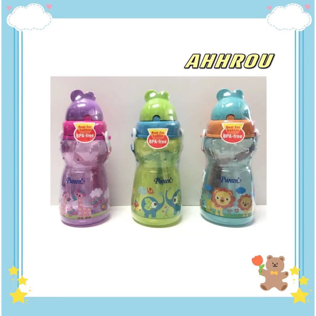 PUREEN BUBBLE SIPPER WITH STRAW & SLING 240ML (BIG C4) | Shopee Philippines