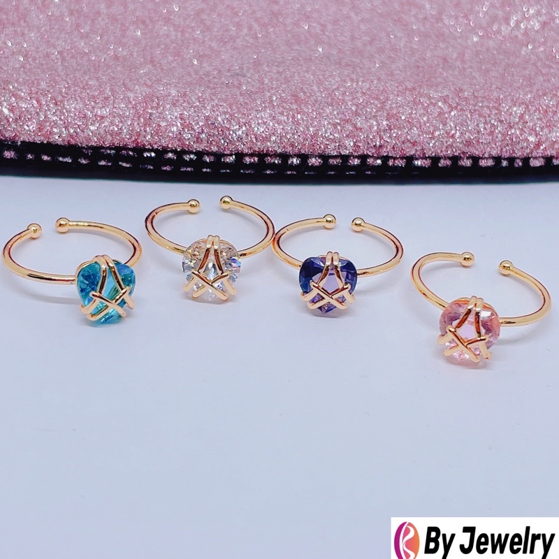 [BY]R53#kpop BTS Borahae Blackpink 18k Rose Gold Heart Open/Adjustable ...