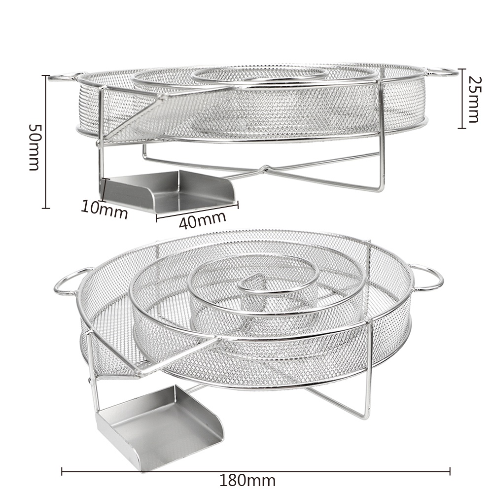 Smoker Wood Dust Hot New Cold Smoke Generator Chip Smoking Box Steel ...