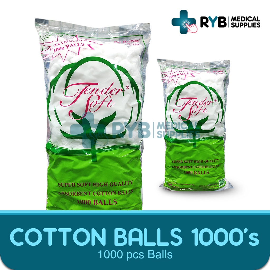 Cotton Balls 1000 balls & 1600balls (Tender Soft) | Shopee Philippines
