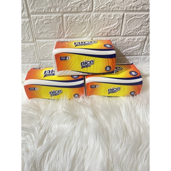 Nice tissue multi-purpose facial tissue 250 sheets 2 ply | Shopee ...