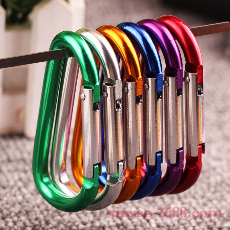 H&L COD#Carabiner Clip Keychain Holder D Shape Keyring Outdoor Sports ...