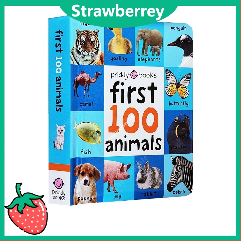 STR First 100 Animals Words English Picture Books Board Book Children's ...