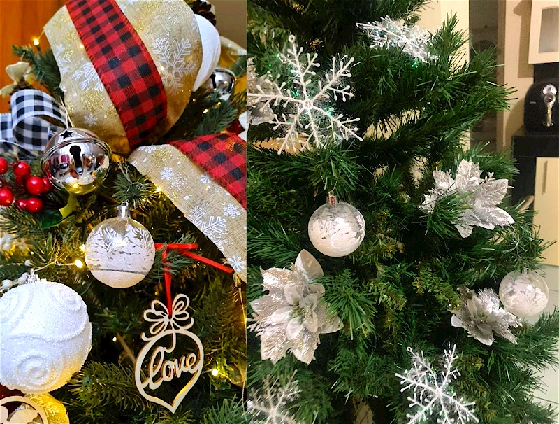 6pcs/set Christmas Tree Transparent White Snow Ball Christmas Tree ...