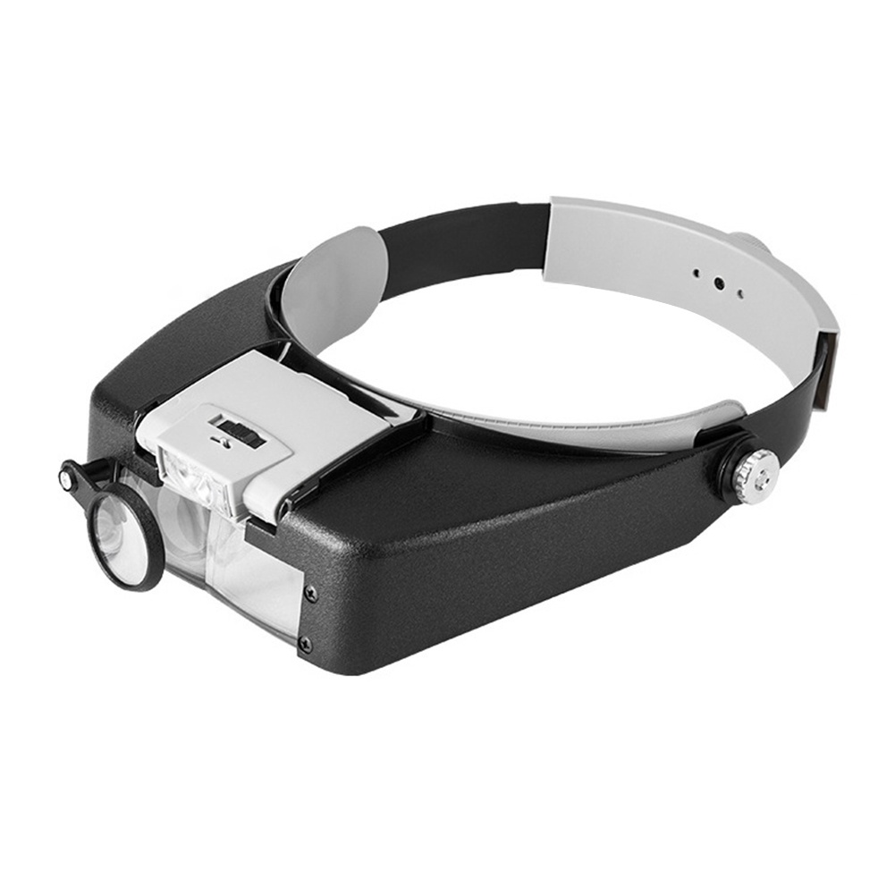 Headband Magnifier Led Light Head Lamp Magnifying Glass Jeweler Loupe ...