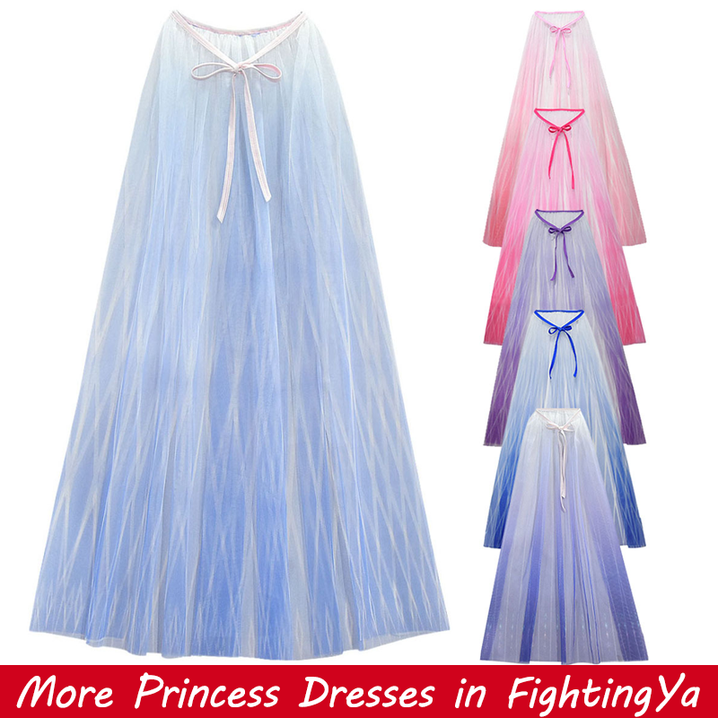 105cm Frozen 2 Cosplay Costume Disney Princess Aisha Cloak Gauze Cloak ...
