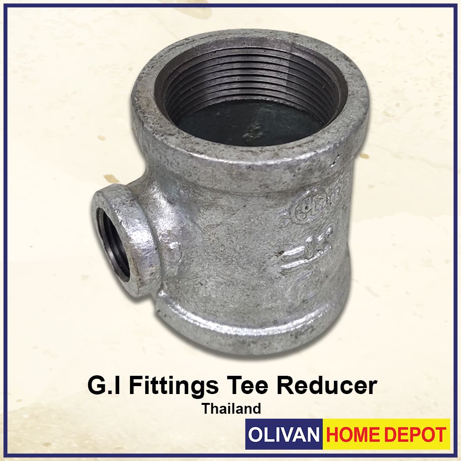 GI(Galvanized Iron) Thailand Pipe Fittings Tee Reducer 3/4x1/2", 1", 1 ...