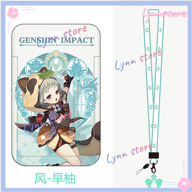 Anime GENSHIN IMPACT Xinyan Yanfei Yae Miko Keqing Klee Card Cases/Card ...