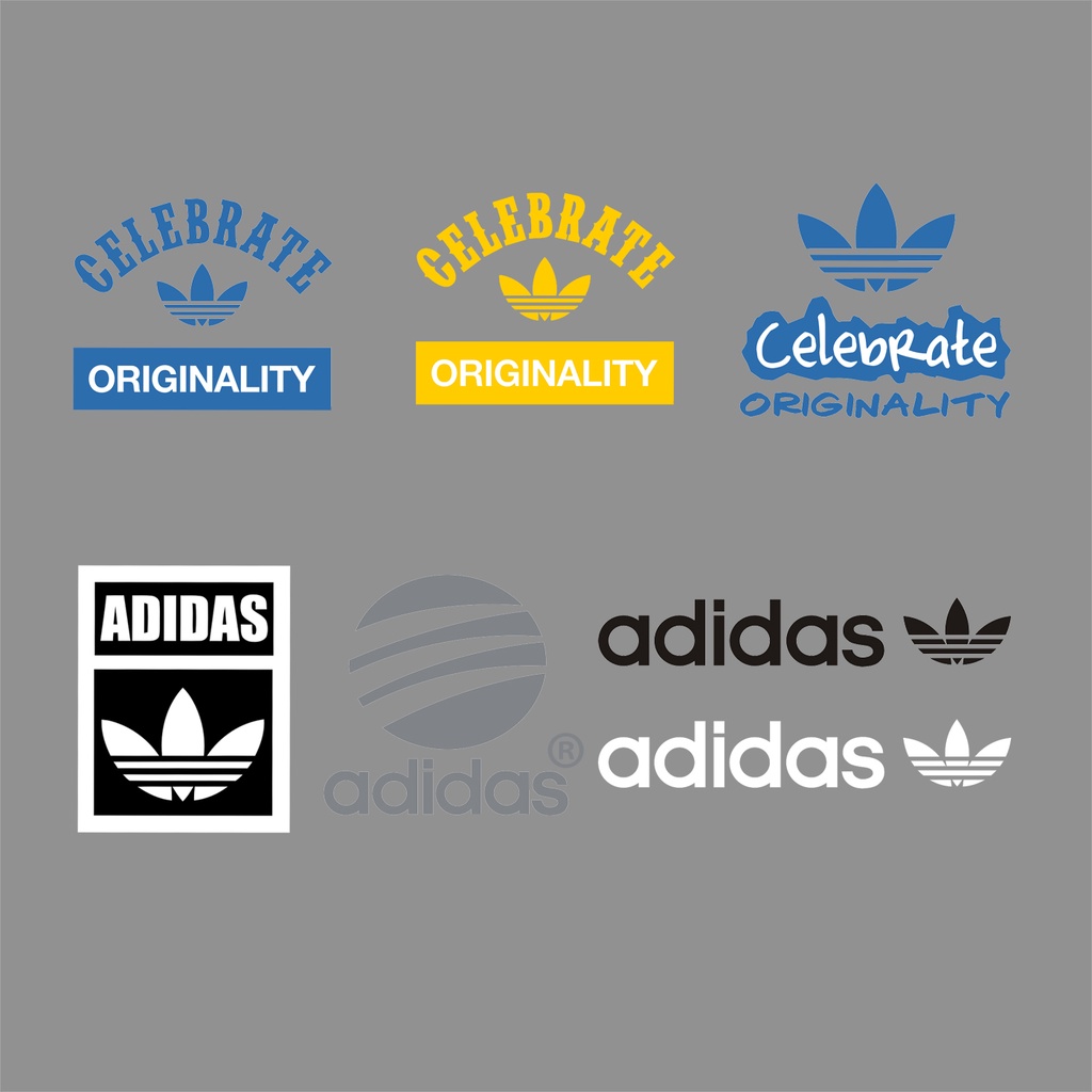 adidas Decal DIY clothes Decorations Stickers Tide brand Logo Sticker ...