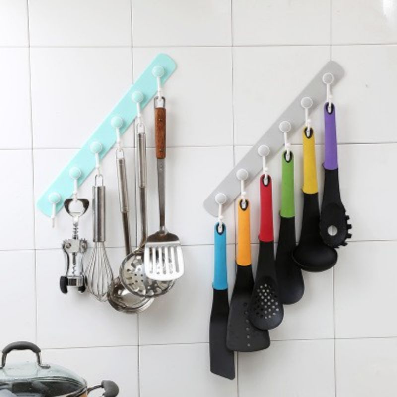 JT5 6 the hook strong adhesive hanging hook kitchen wall stick hook ...