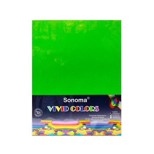 Sonoma Vivid Colors Colored Paper 10s Letter Green | Shopee Philippines