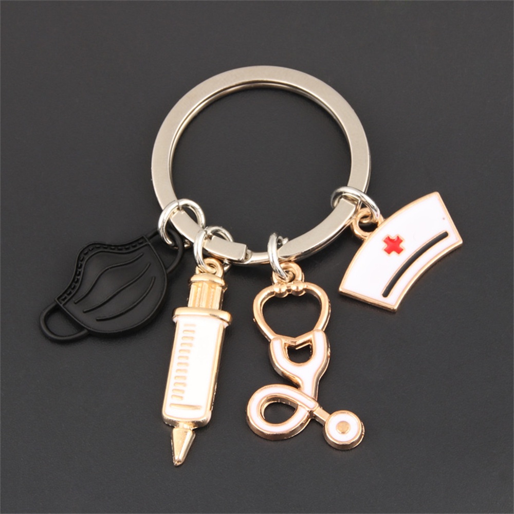 Creative Simulation Medical Tool Keychain Charms Syringe Stethoscope ...