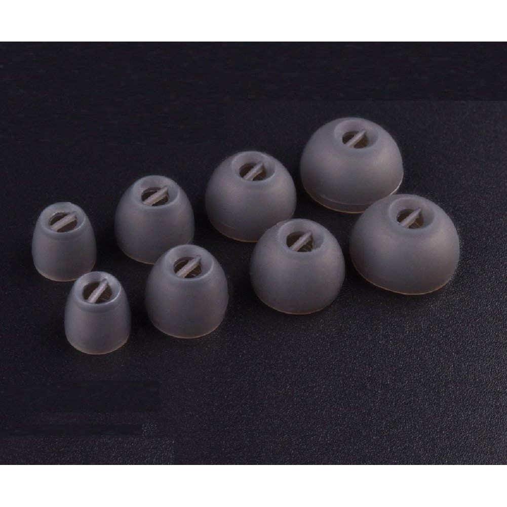 4 Pair Gray XS/S/M/L Soft Silicone Replacement Ear Tip Ear Adapters For ...