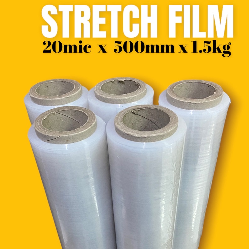 STRETCH FILM / JACK WRAP 20” INCHES X 20 MICRONS X 1.5KG | Shopee ...
