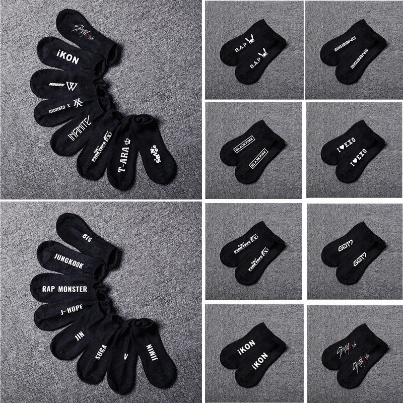 Kpop BTS Socks Bangtan Boys Straykids Seventeen Short Socks | Shopee ...