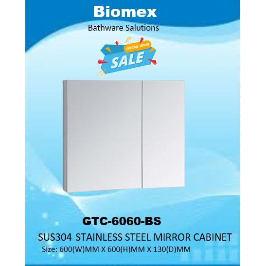 GTC-6060-BS Fully Sus304 Stainless Steel Wall-Mounted Rectangle ...