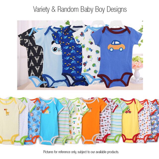 Baby 5 Piece Set Random Bodysuits (randomly given) Suit2 | Shopee ...