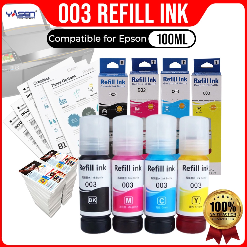 printer ink tankↂRefill Ink Epson Ink 003 Dye Ink for Inkjet Printer ...