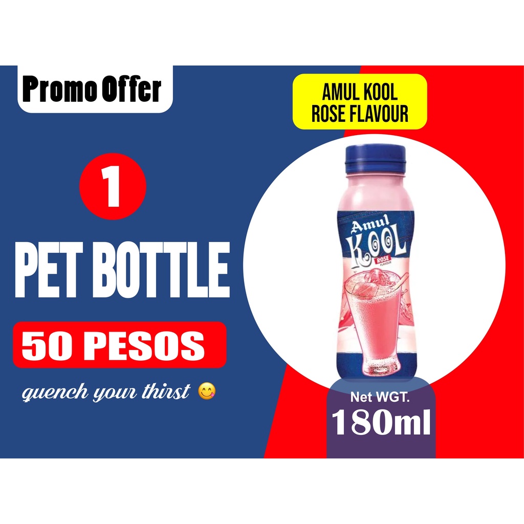 Amul Kool - Rose milk drink 180ml ( Product of India) | Shopee Philippines