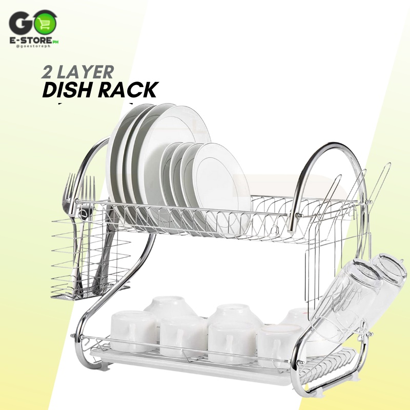 New Arrival 2 Layer Stainless Dish Drainer Rack Kitchen Organizer Dish ...
