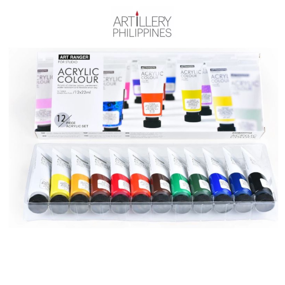 Art Ranger Acrylic Paint Set [12 Colors, 22mL Tubes] | Shopee Philippines