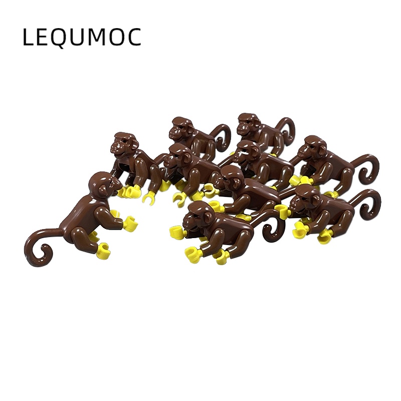 lego parts animal brown monkey building block toy 5pcs | Shopee Philippines