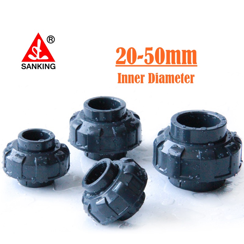 Sanking PVC Union PVC Pipe Fitting Reef Tank Water Cycling Salty Water Fish Tank Pipe Joint ...