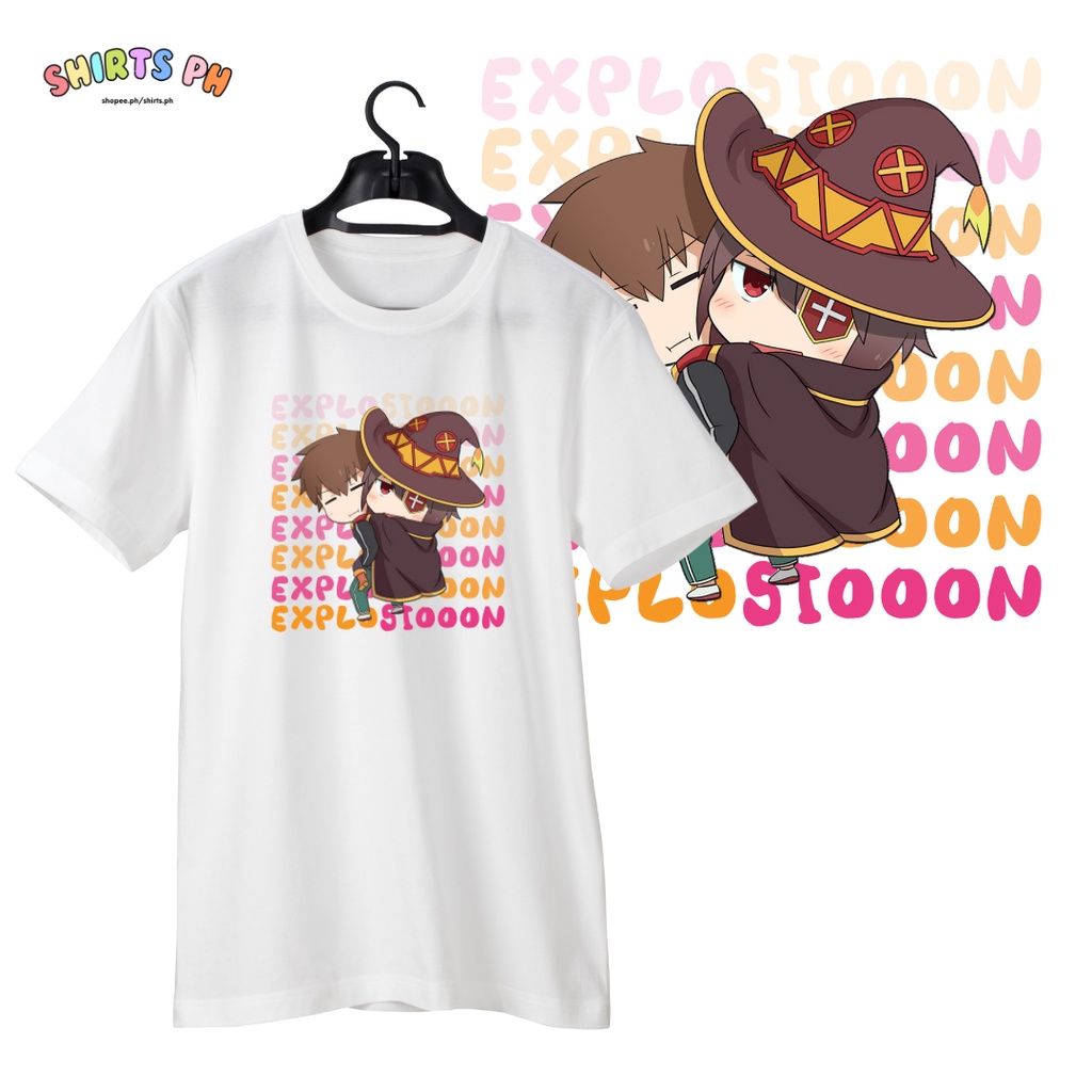 Konosuba Explosion Kazuma Megumin Anime Tshirt | Shirts.PH | Shopee ...