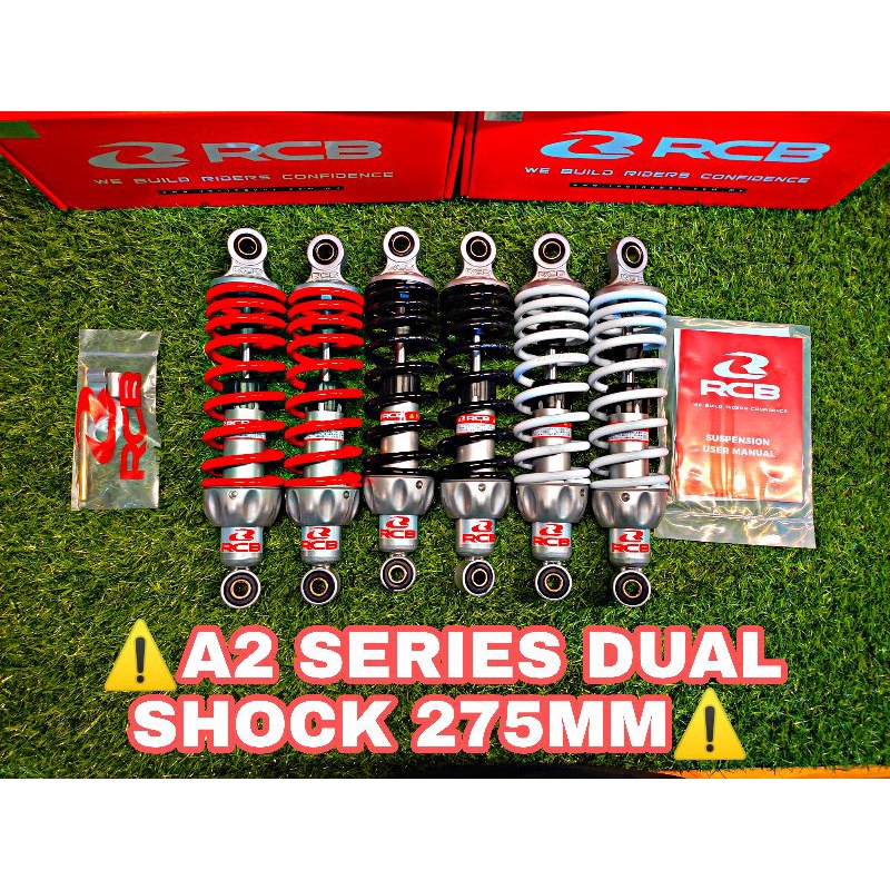 ⚠️ RCB A2 SERIES 275MM DUAL REAR SHOCK YAMAHA UNDERBONE VEGA FORCE ...