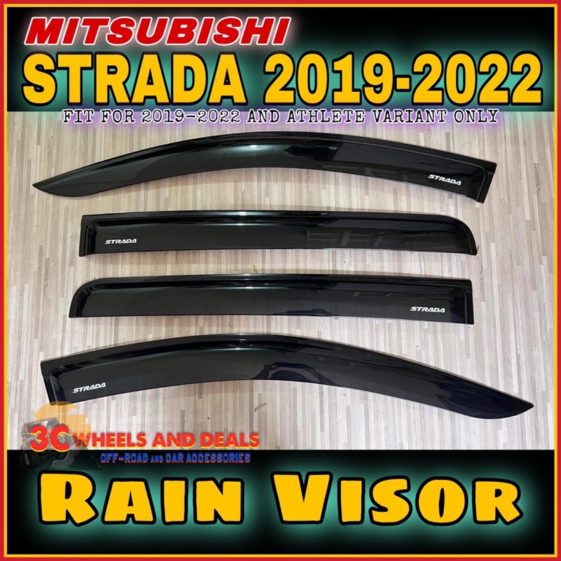 MITSUBISHI STRADA 2019-2022 RAIN VISOR (strada accessories) | Shopee ...