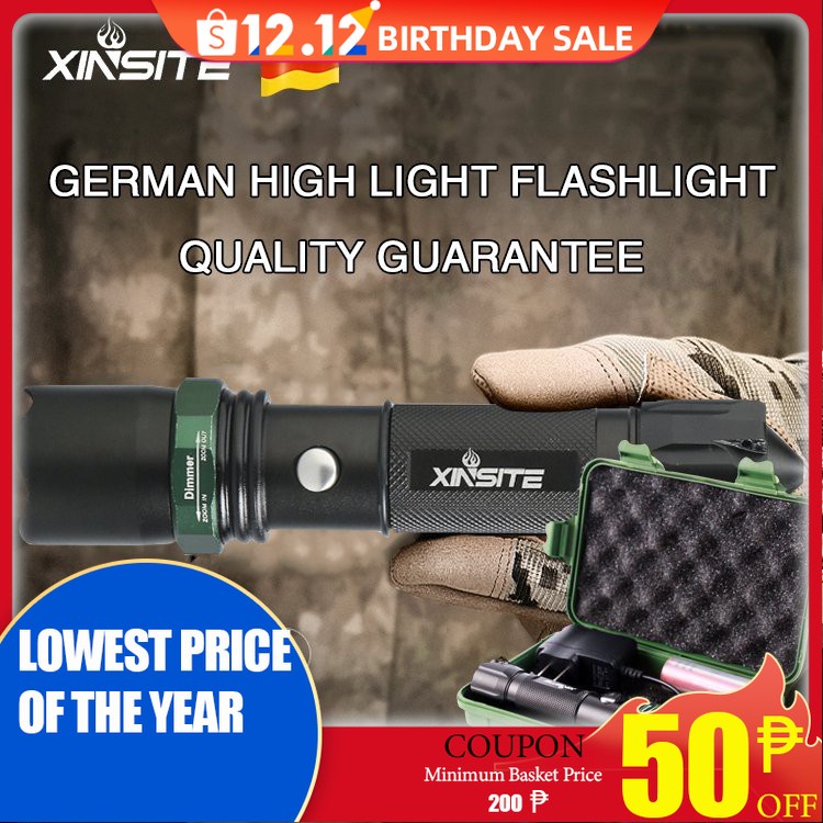 [Ready Stock] JS-German Super Bright T6 Flashlight Multifunctional LED ...
