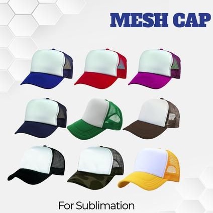 Sublimation Plain Trucker Mesh Net Cap-1pc and all plain color | Shopee ...