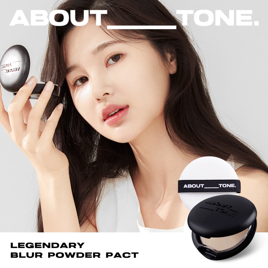 [ABOUT_TONE.] BLUR POWDER PACT 9g | 3 Shade | K-Beauty | New version of ...