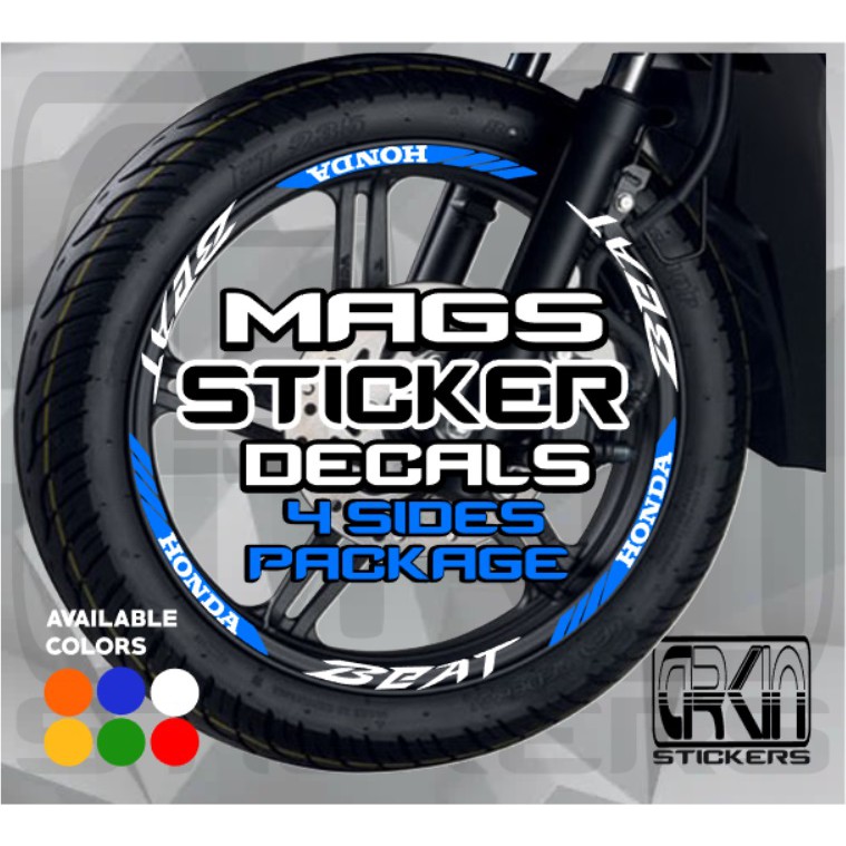 Beat mags sticker (set for 2 wheels front and back) dsgn4 | Shopee ...