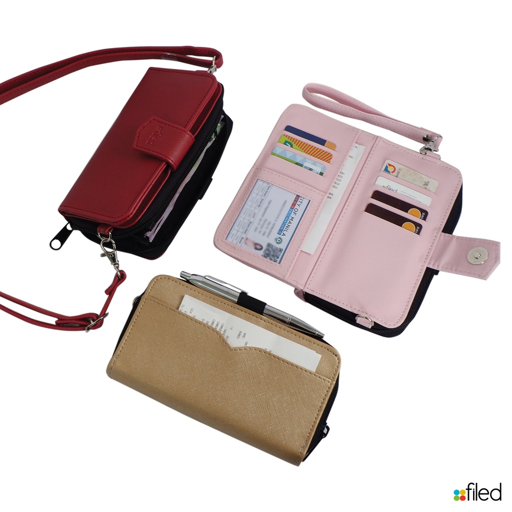 Filed Snapper Sling Leatherette Sling Bag For Women Bills Wallet Card ...