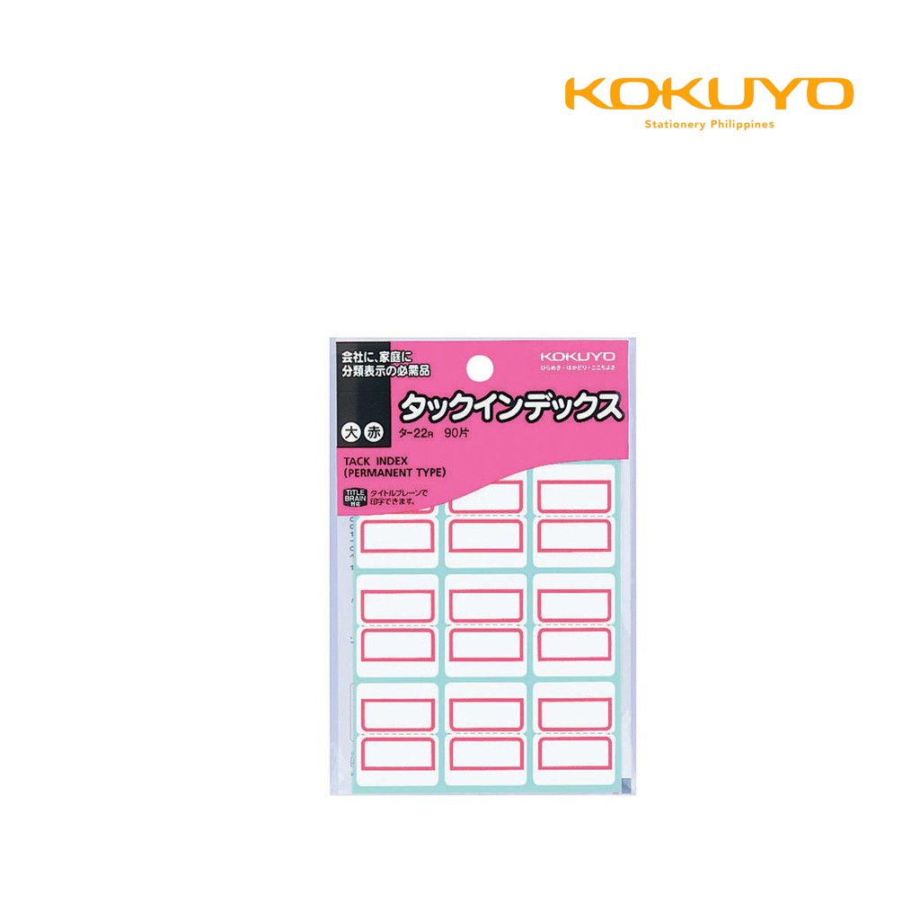Kokuyo TA-22R Paper Tack Index Label Sticker, Red | Shopee Philippines