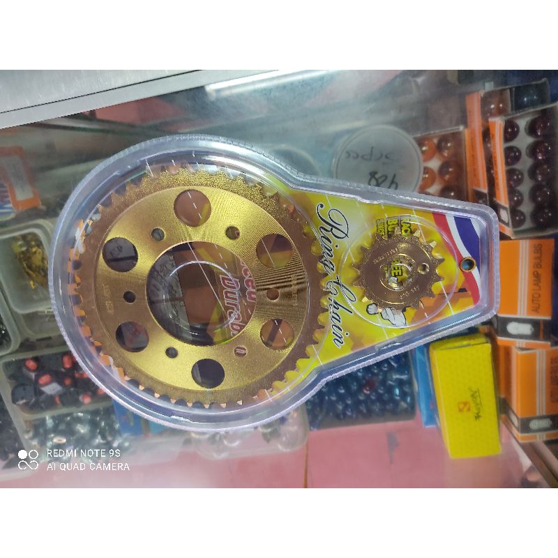 CHAIN SET SNIPER150 14/43 GOLD SERIES RACING BUMBLE BEE | Shopee ...