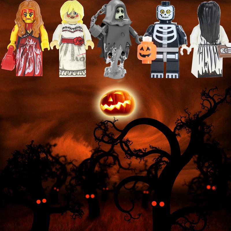 Compatible With Minifigures Prometheus Zombie Annabelle Ghost Halloween ...