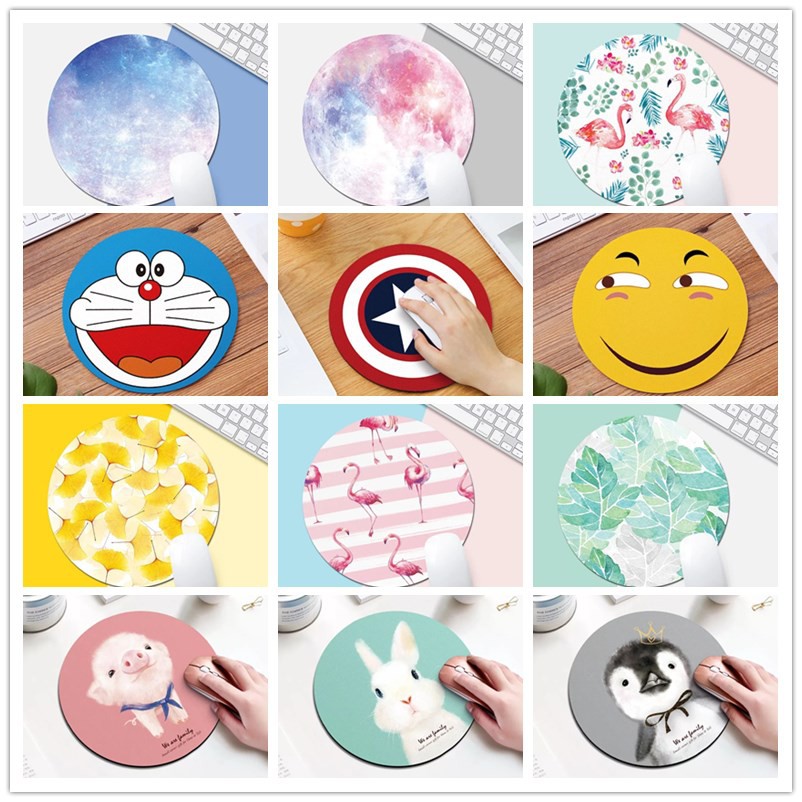 Mouse Pad Round Style 20 Kinds of Patterns Diameter 20cm Ready Stock ...