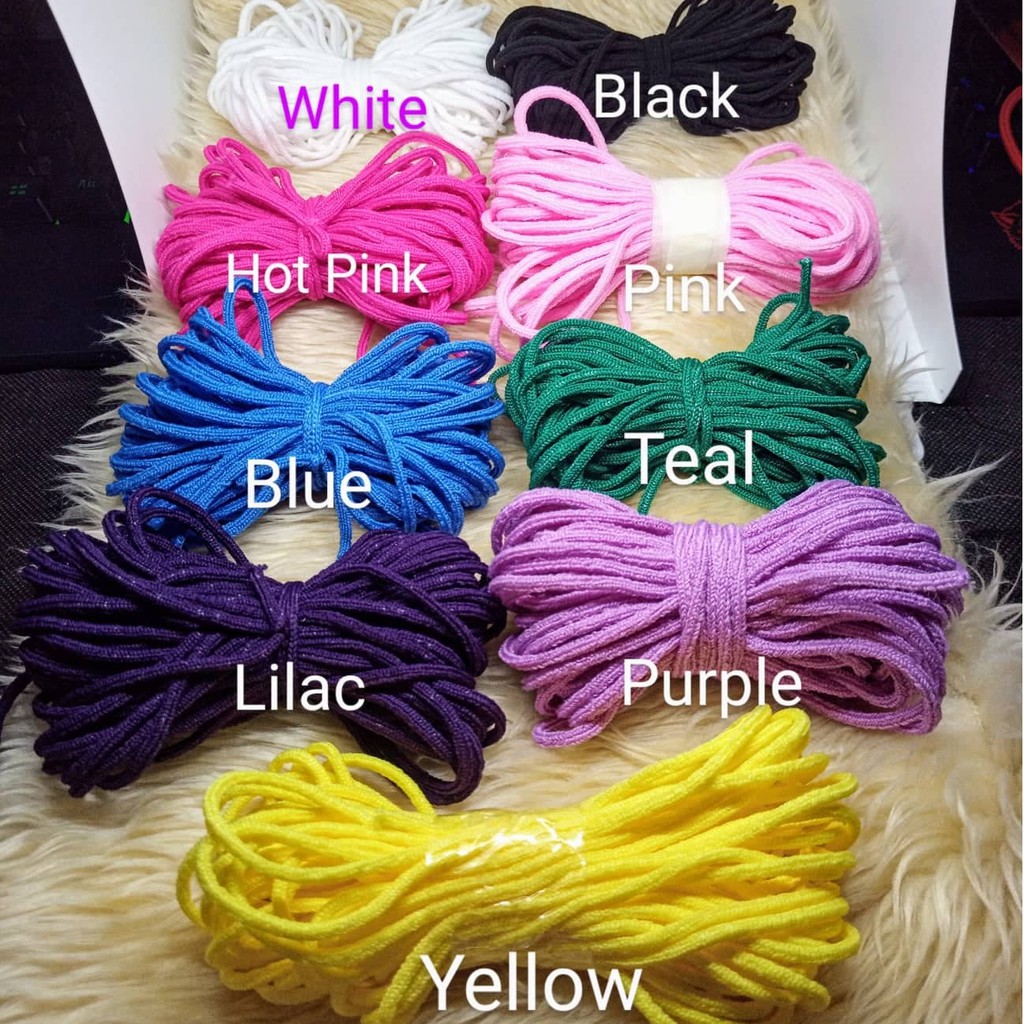 GARTER FOR DIY FACE MASK EARLOOP SPANDEX CORD GARTER 10 YARDS | Shopee ...
